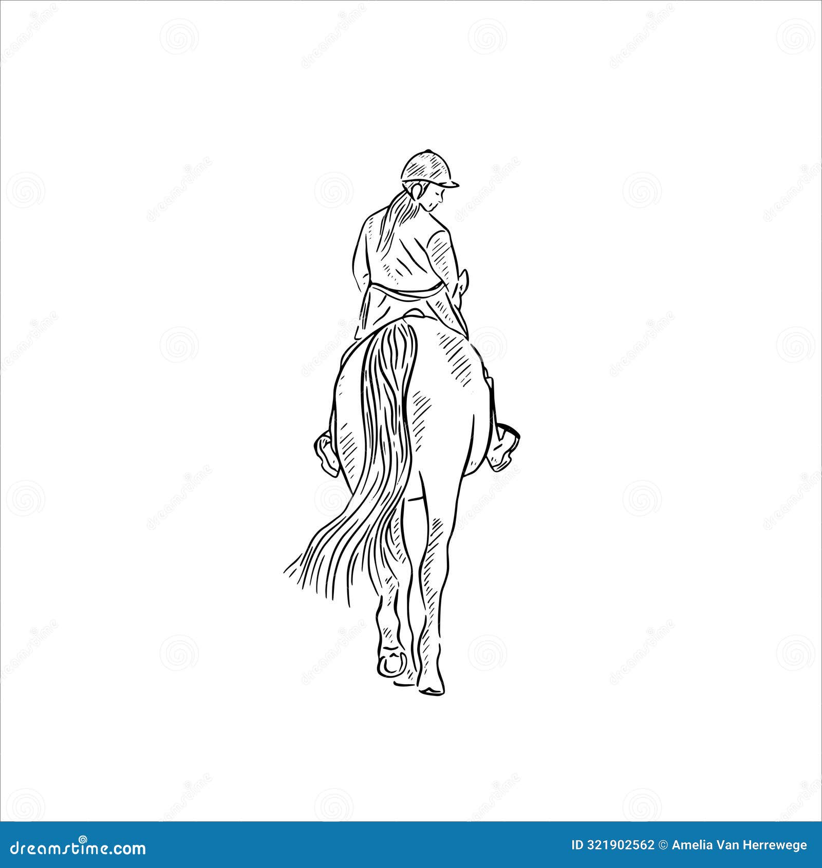 Horse rider illustration stock illustration. Illustration of white ...