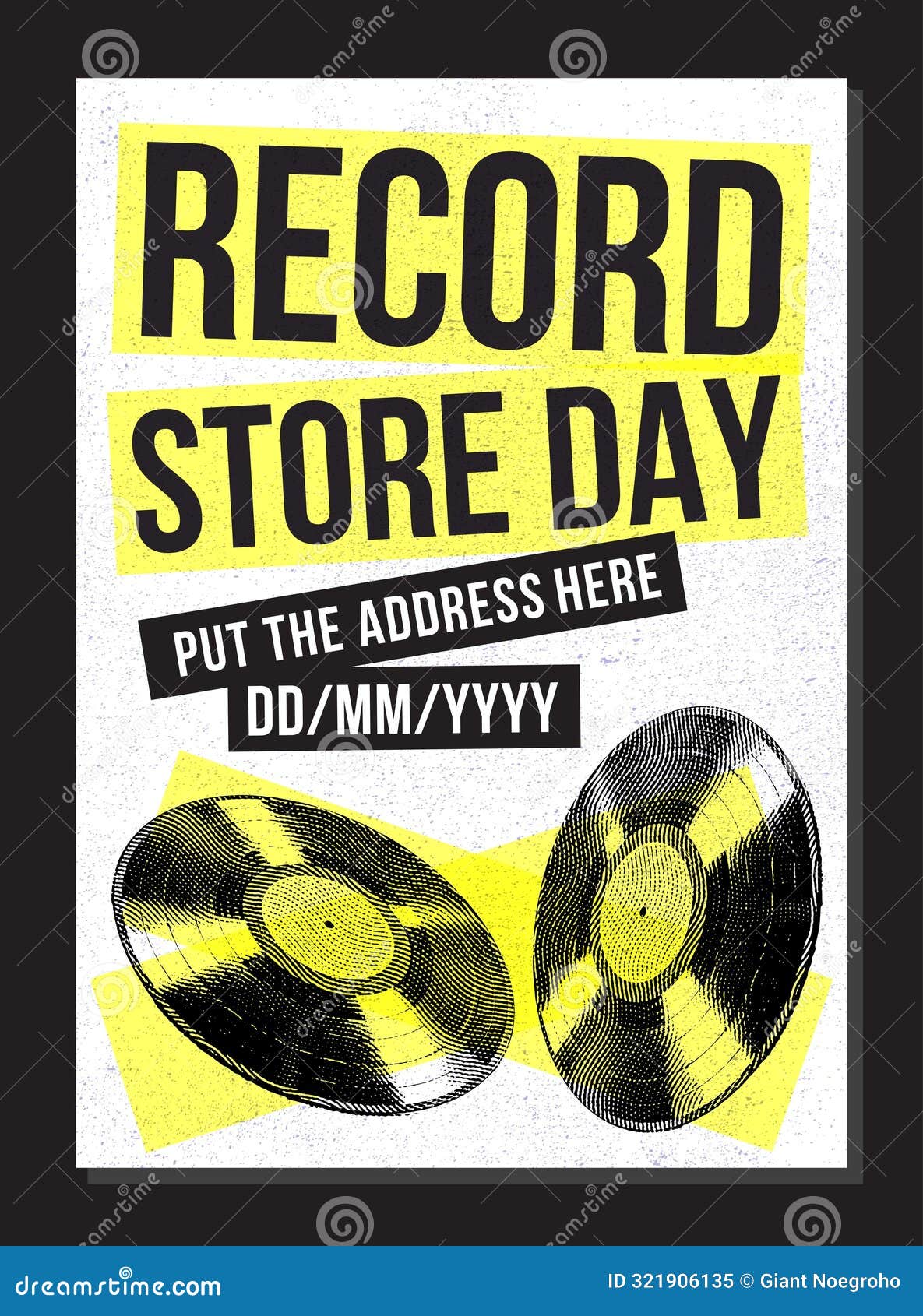 Record Store Day Poster and Flyer Template Stock Vector - Illustration ...