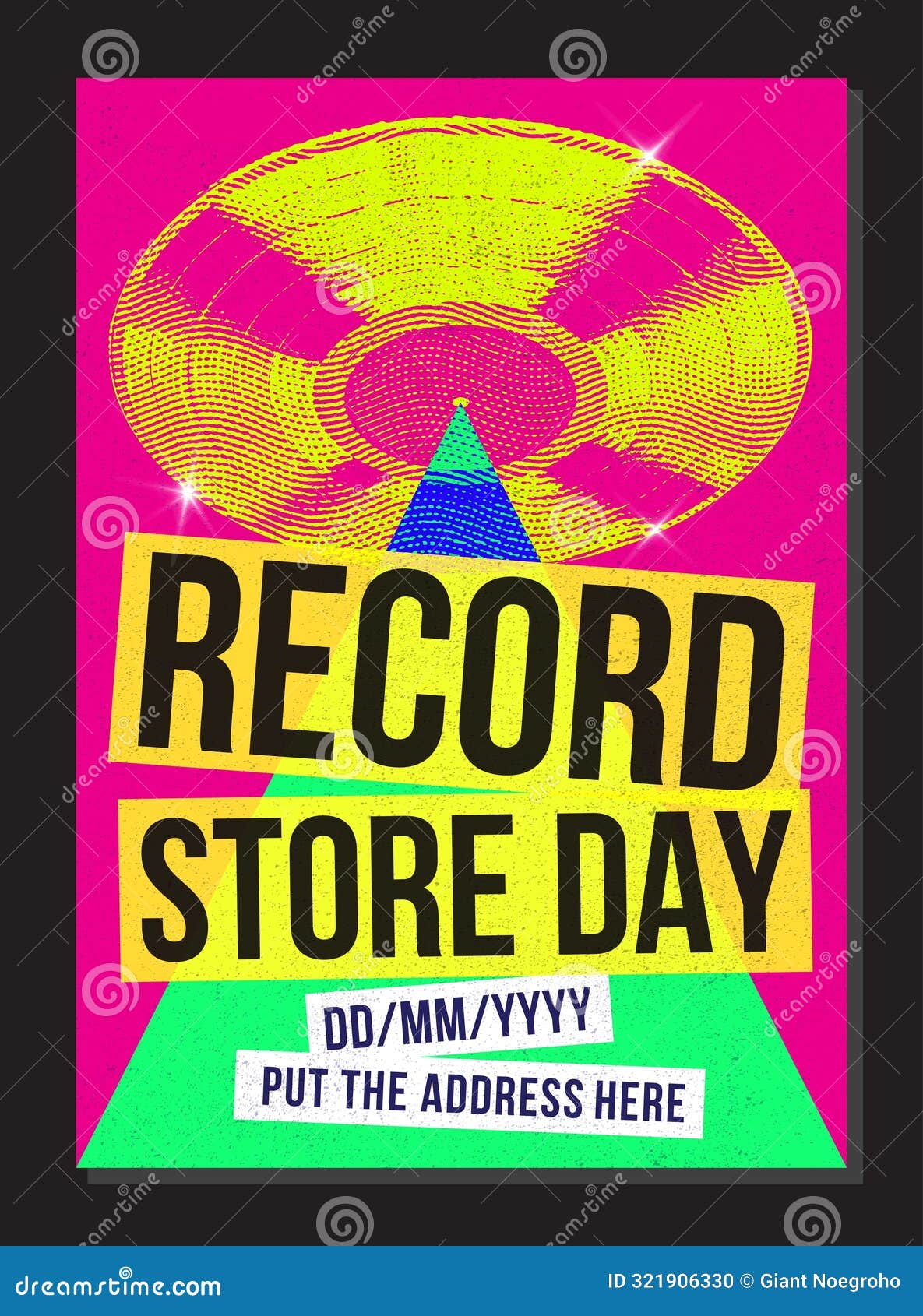 Record Store Day Poster and Flyer Template Stock Vector - Illustration ...