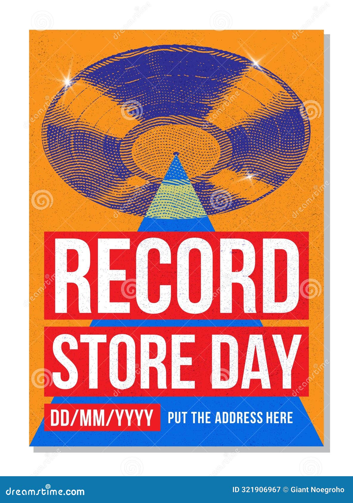 Record Store Day Poster and Flyer Template Stock Vector - Illustration ...