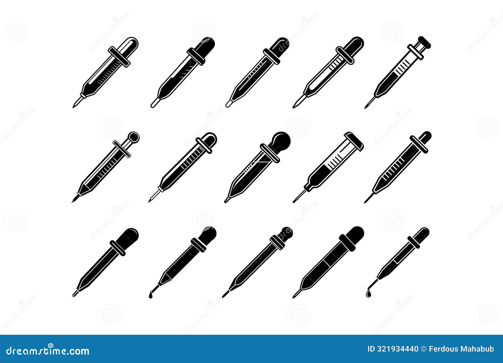 Pipette Laboratory Tool For Taking Chemical Samples, Icons In Flat ...