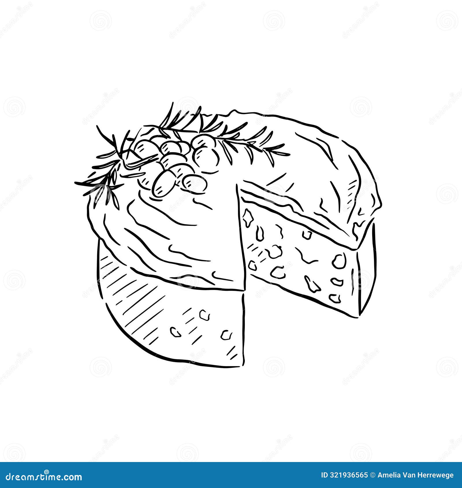 Christmas Cake Illustration Stock Vector - Illustration of cook, dinner ...
