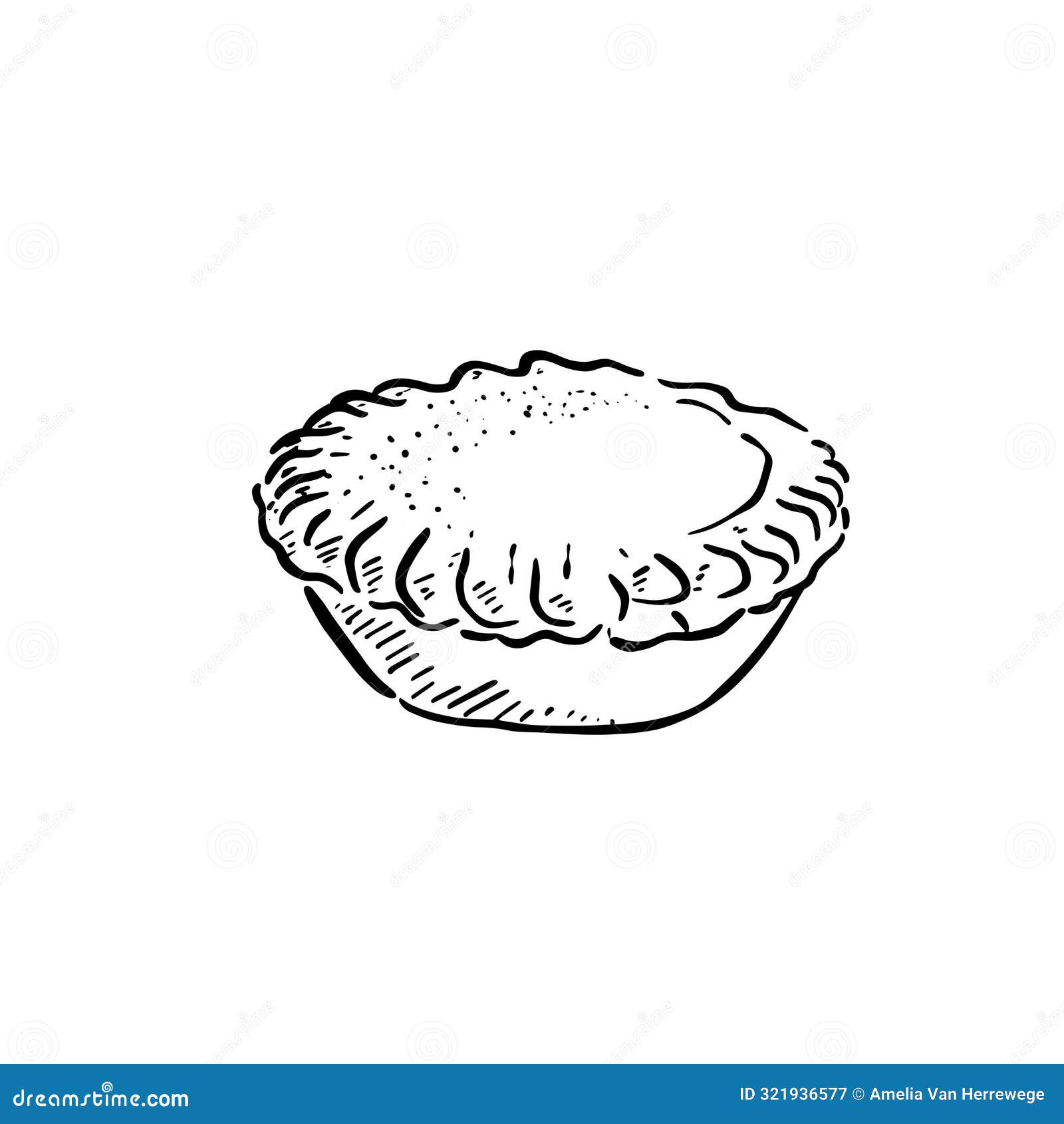 Mince Pie Illustration in Black and White Stock Vector - Illustration ...