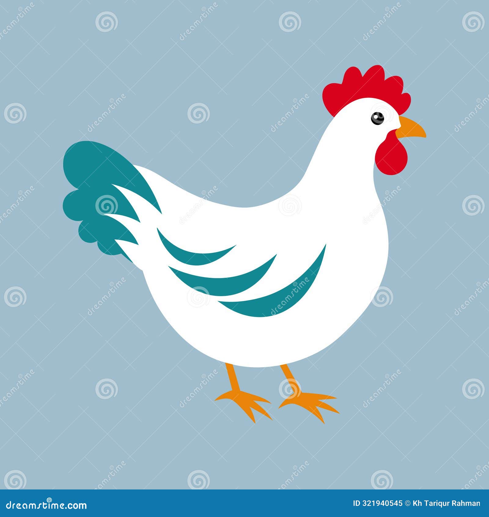 Charming Chick: Minimalist Vector Illustration in Vibrant Colors Stock ...