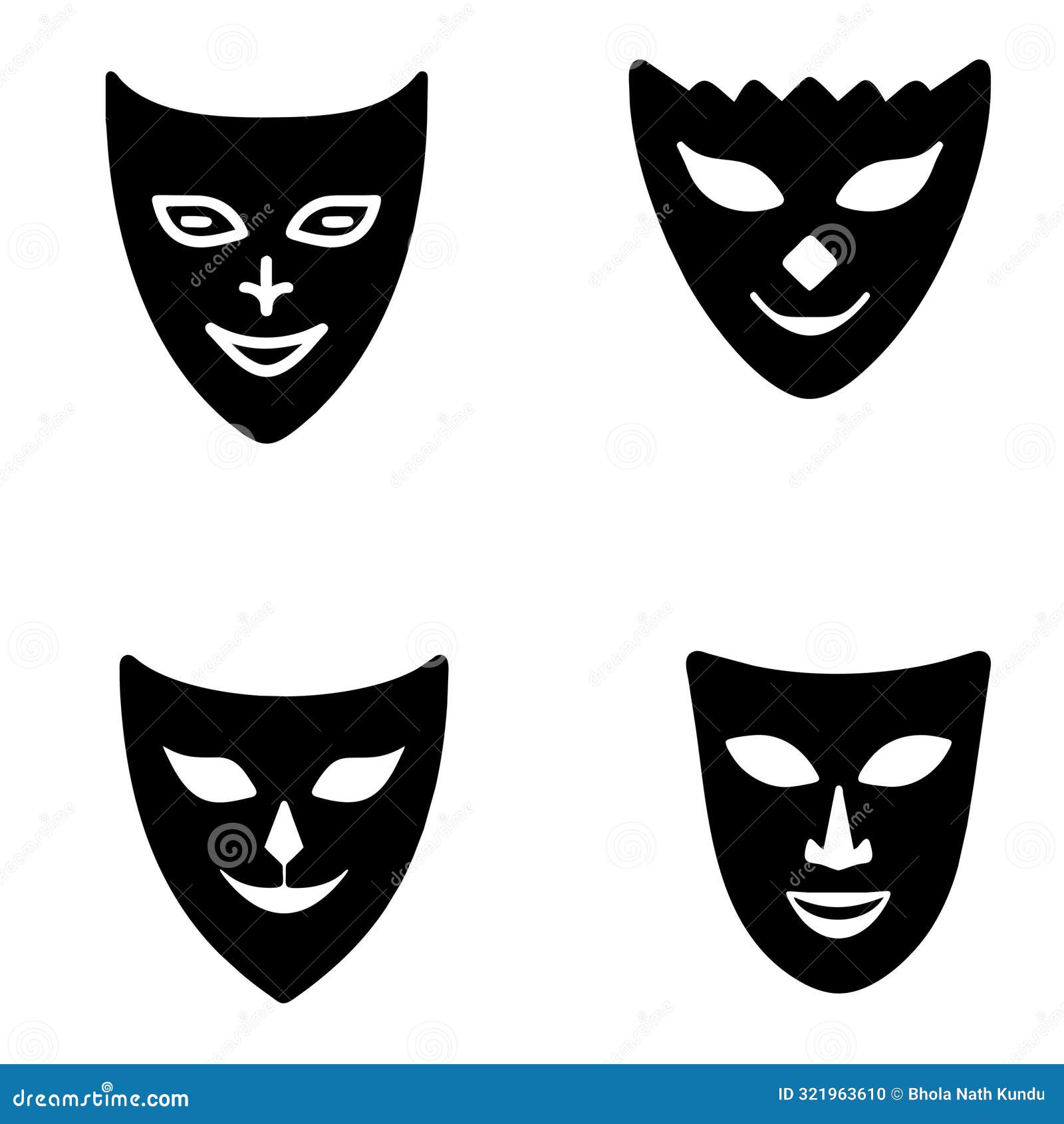 Mask Black Vector on a White Background. this is a Vector Art. Stock ...