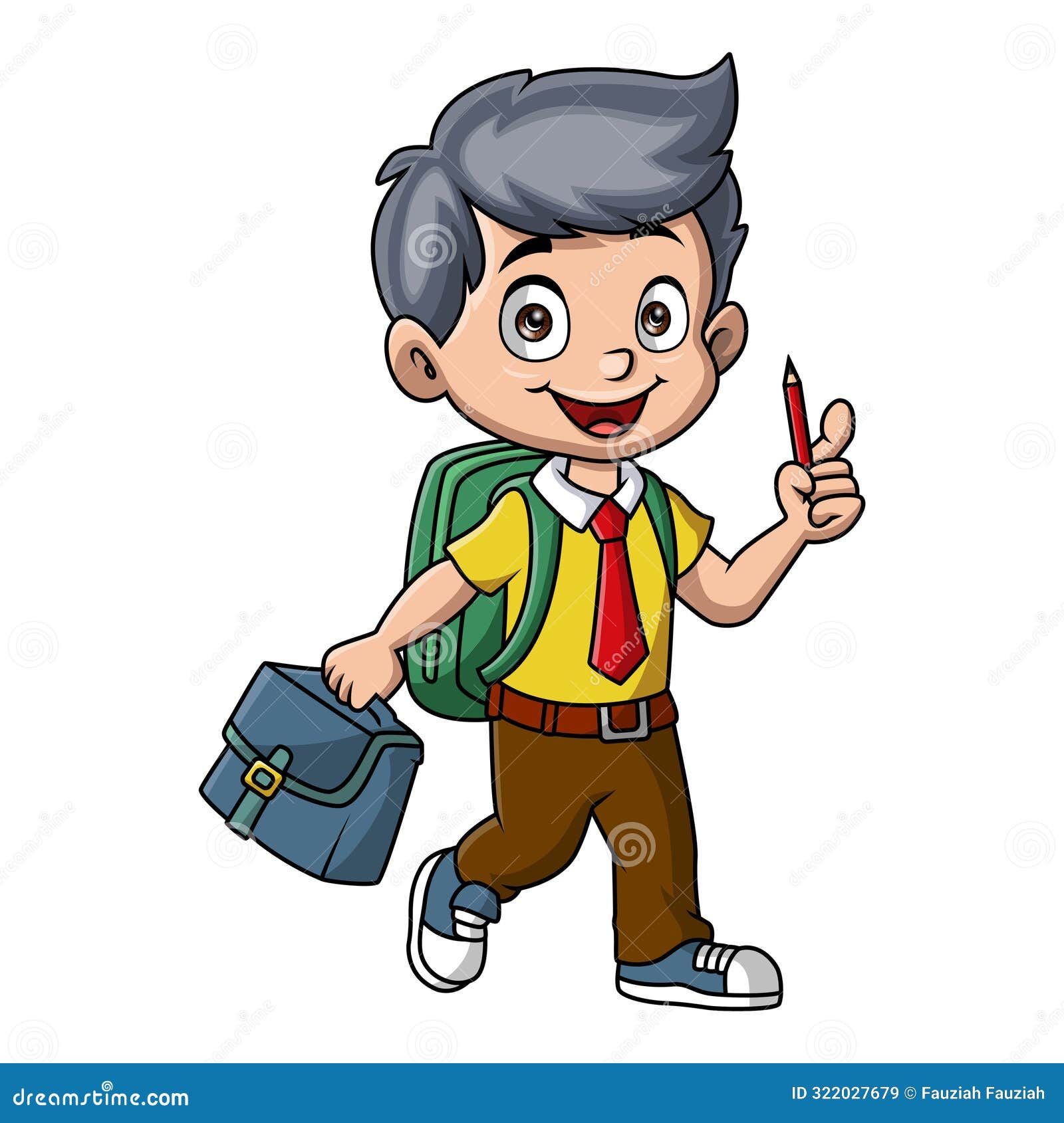 Cute Happy School Boy Cartoon Stock Vector - Illustration of schoolboy ...