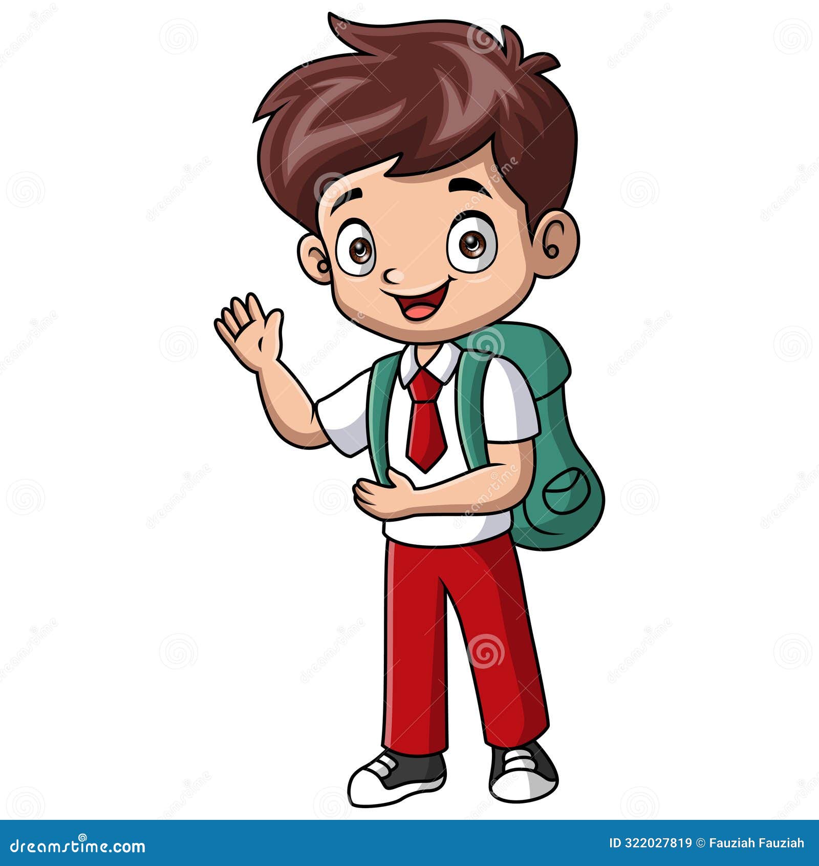 Cute Happy School Boy Cartoon Stock Vector - Illustration of child ...