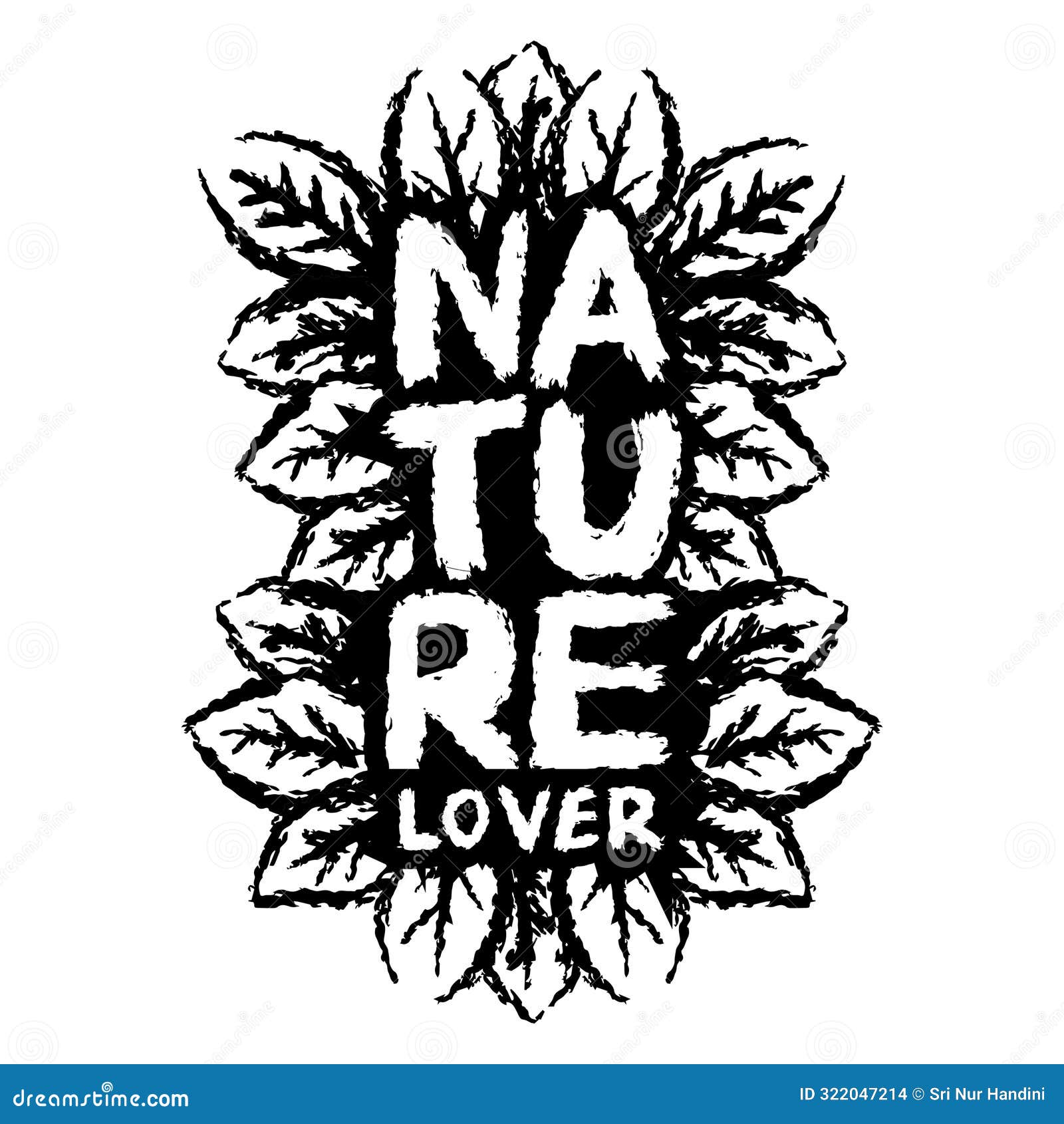 Nature Lover. Handwritten Quote Stock Vector - Illustration of ...