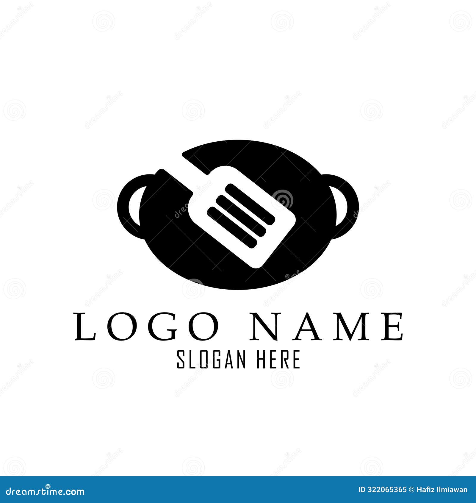 Cooking Minimalist Logo with Bowl and Spatula Suitable for Restaurant ...