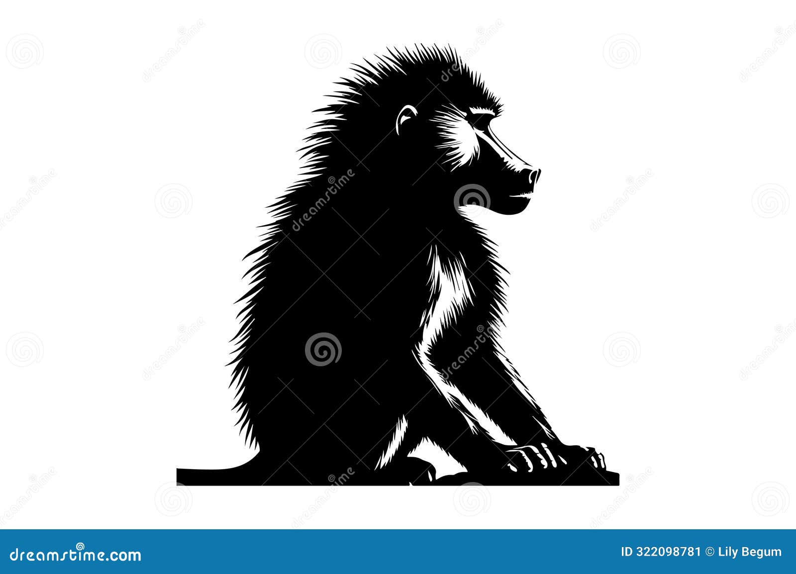 Baboon Vector Art and Illustration Stock Illustration - Illustration of ...