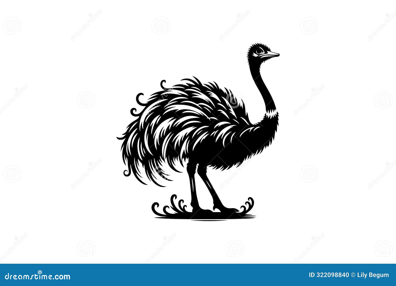 Ostrich Vector Art and Illustration Stock Vector - Illustration of ...