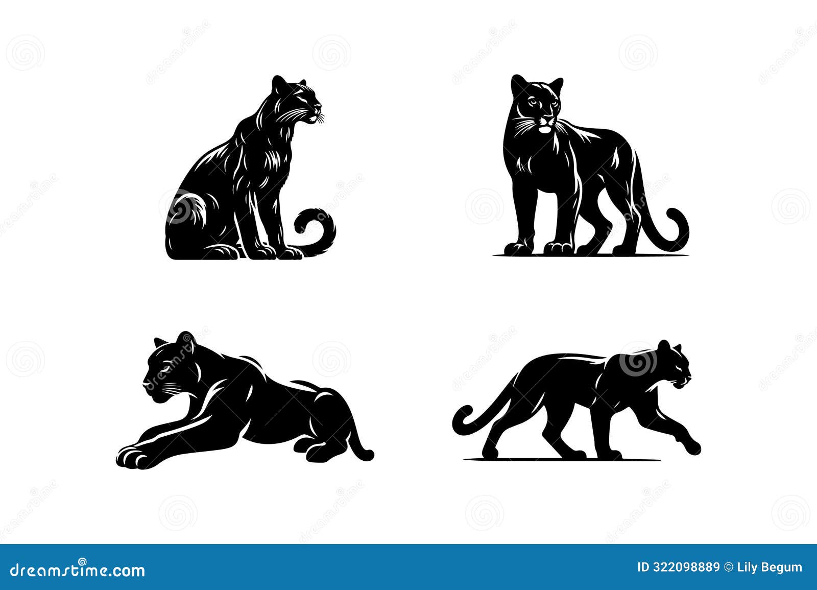 Puma Vector Art and Illustration Stock Vector - Illustration of poster ...