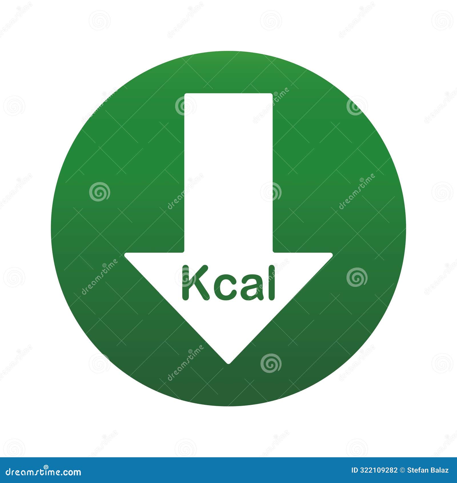 Calories Reduction Icon. Low Kilocalories Graphics Sign with Arrow ...