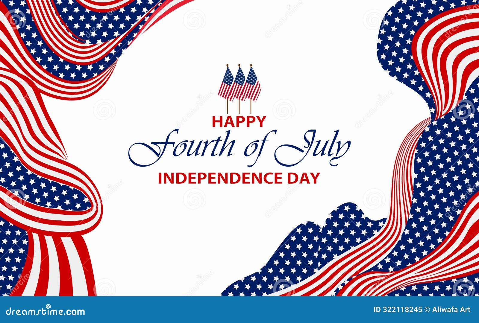 Illustration Vector Graphic of Happy Fourth of July Day Background ...