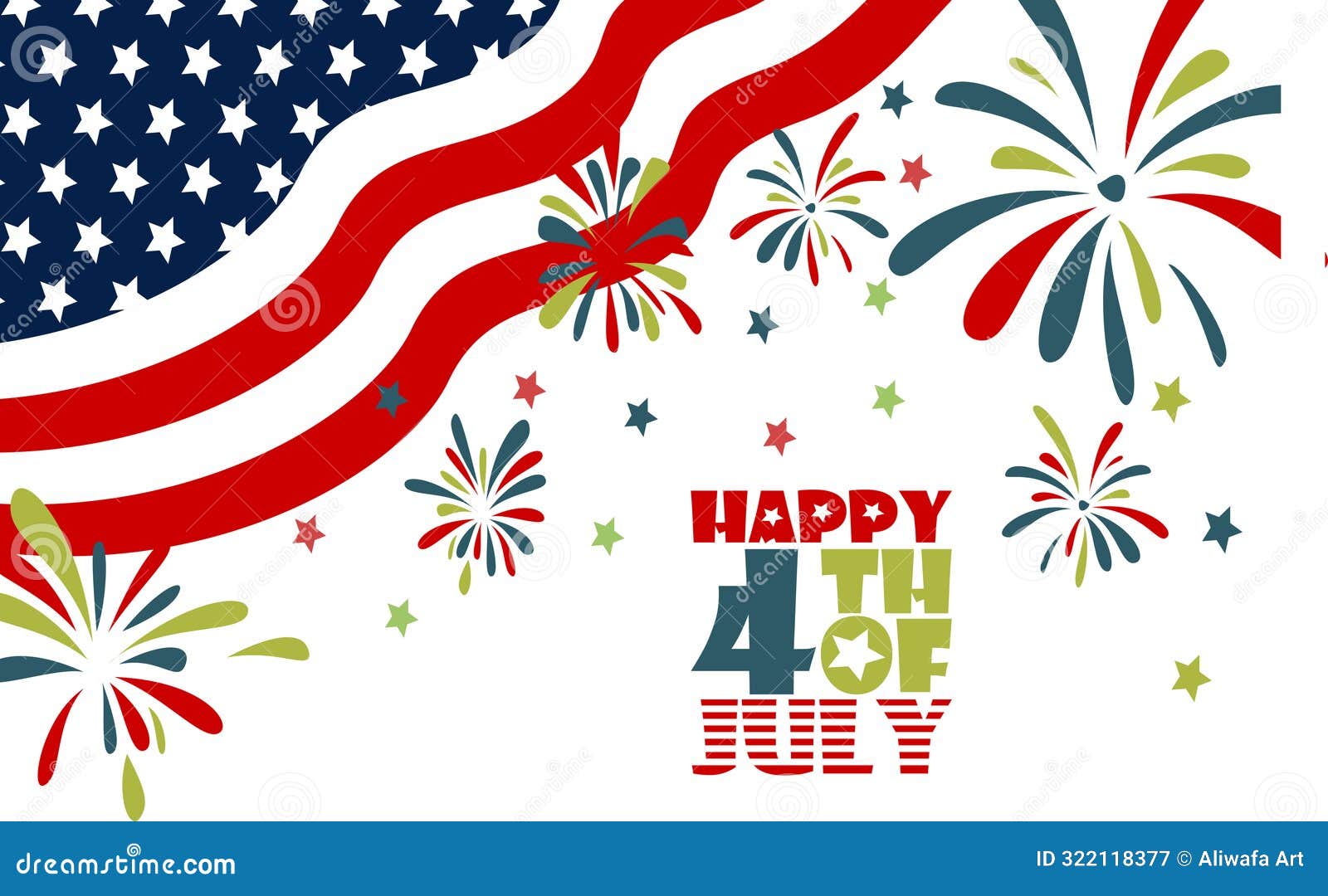 Illustration Vector Graphic of Happy Fourth of July Day Background ...