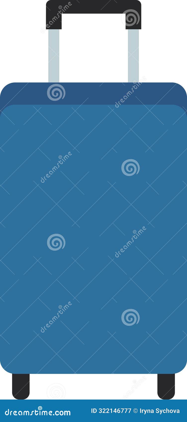 An Isolated Vector Illustration of Dark Blue Suitcase Stock Vector ...