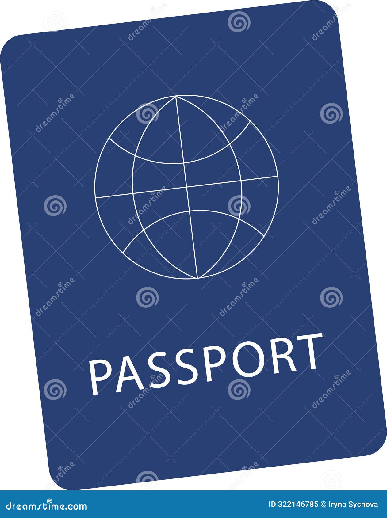 Dark Blue Passport Vector Illustration Stock Vector Illustration Of