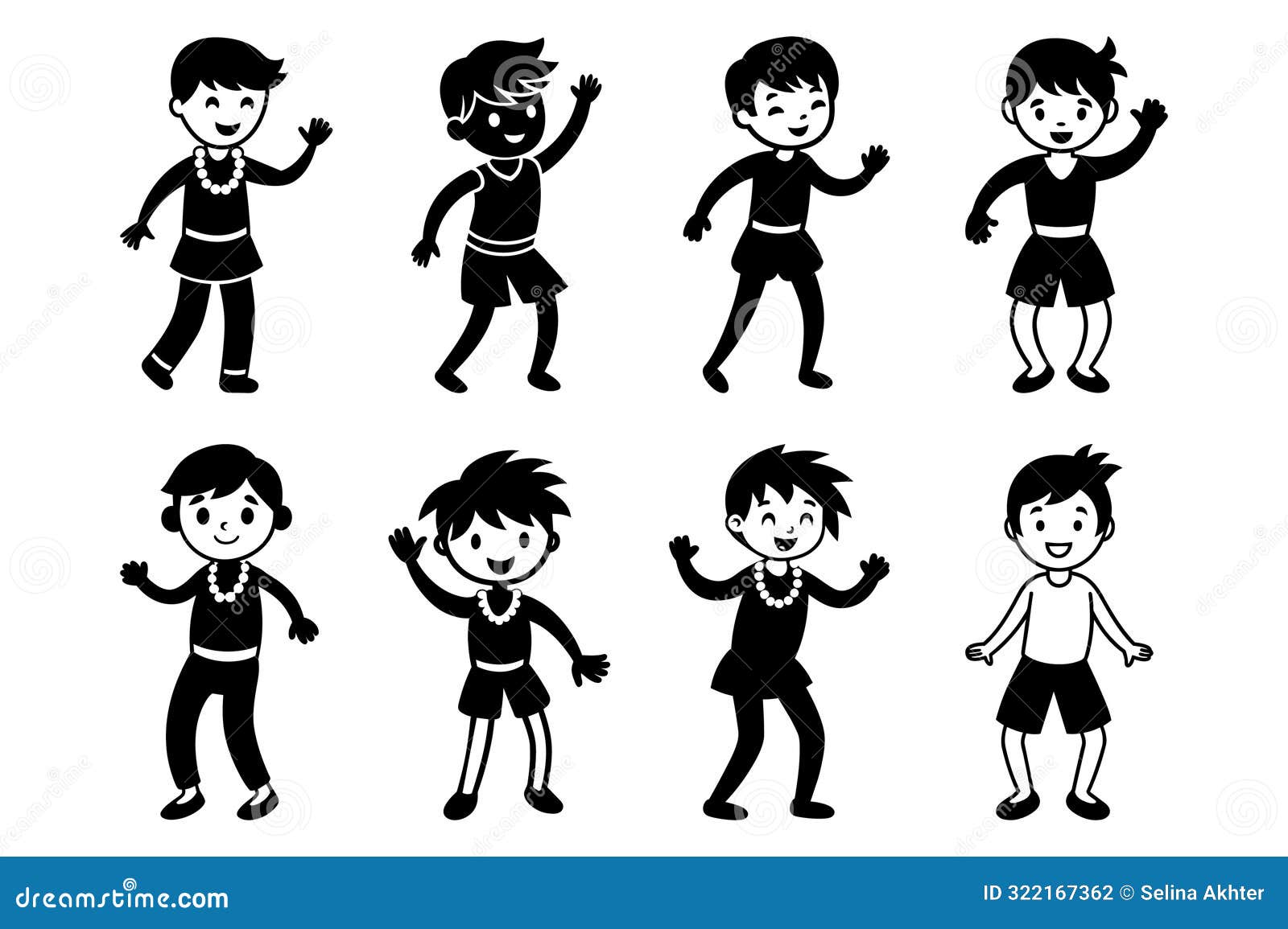 Dancer Boy Vector Illustration Icons. Stock Vector - Illustration of ...