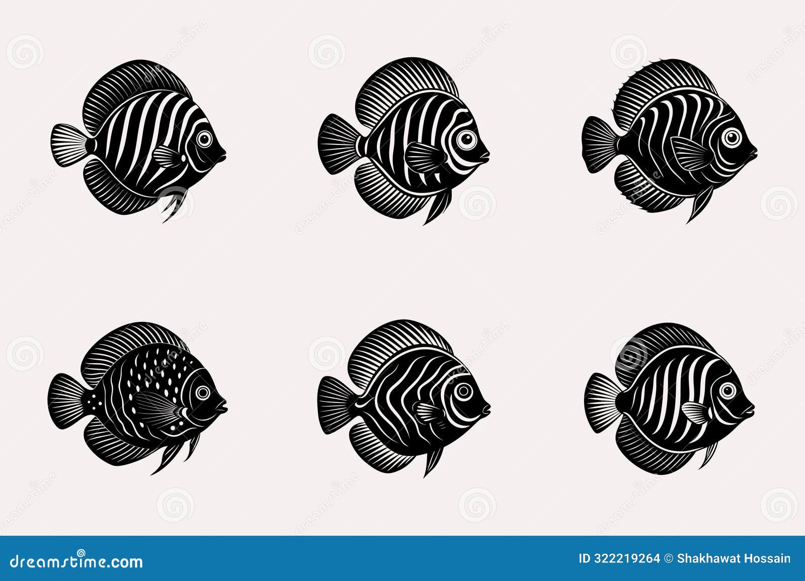 A discus fish is art stock vector. Illustration of behavior - 322219264
