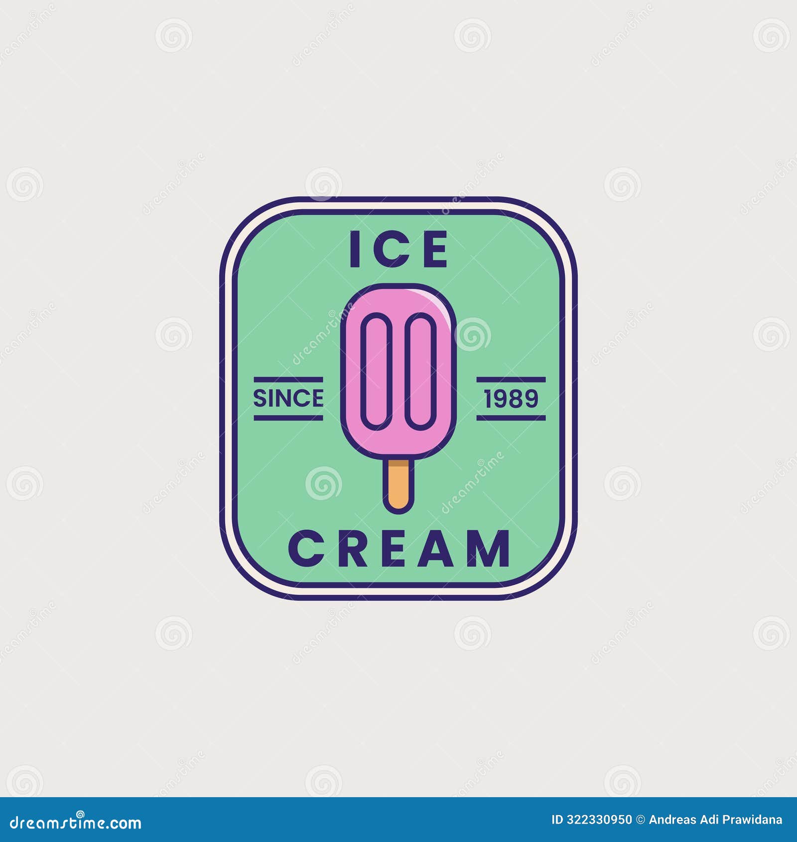 Ice Cream Label. Ice Cream Logo Design Stock Vector - Illustration of ...