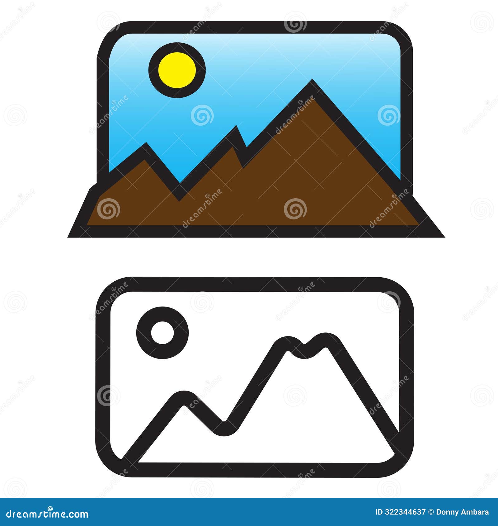 A Photo Gallery Vector Icon Stock Vector - Illustration of collection ...