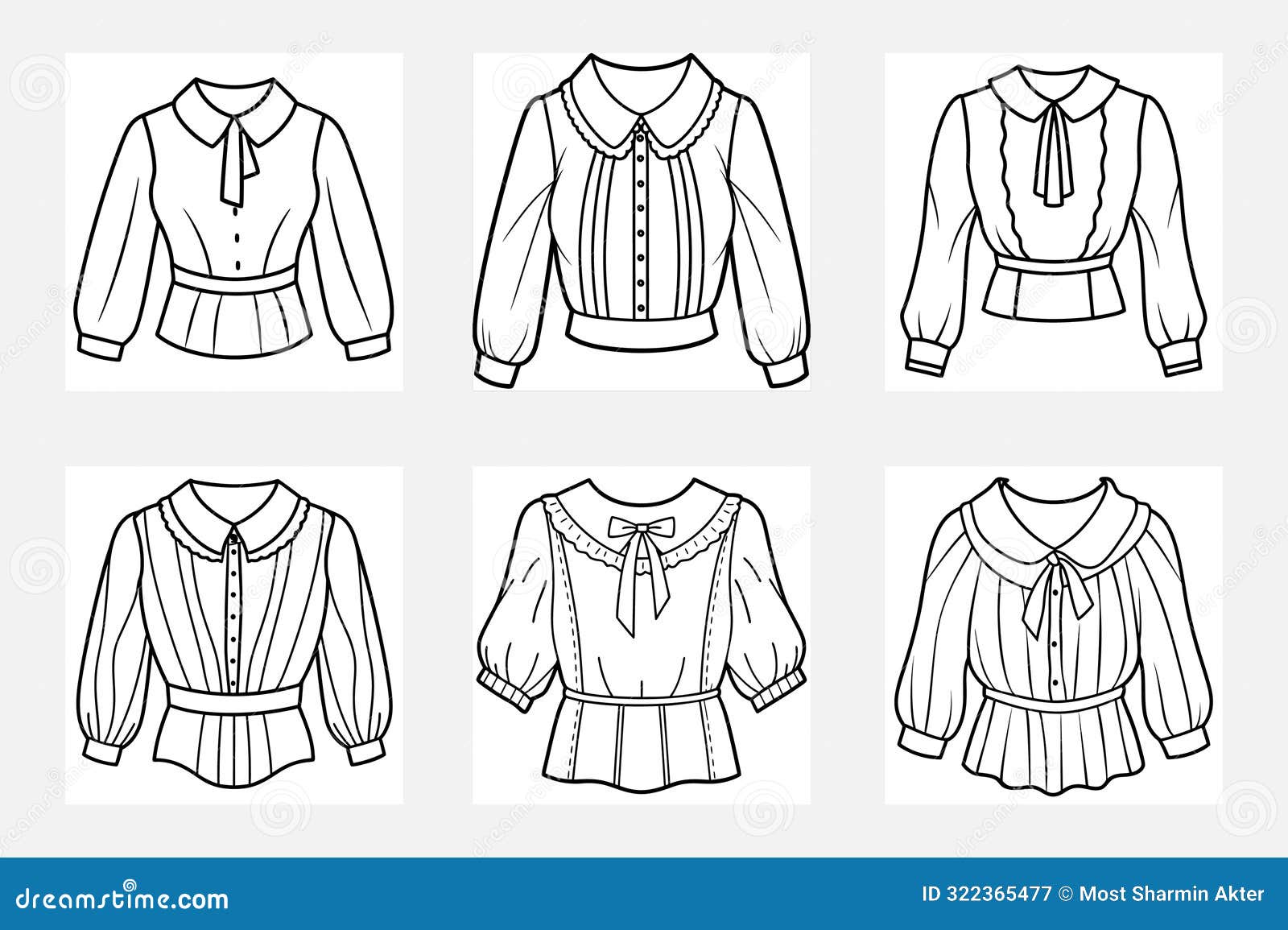 Elegant Blouse Vector: Perfect for Fashion Design Stock Vector ...