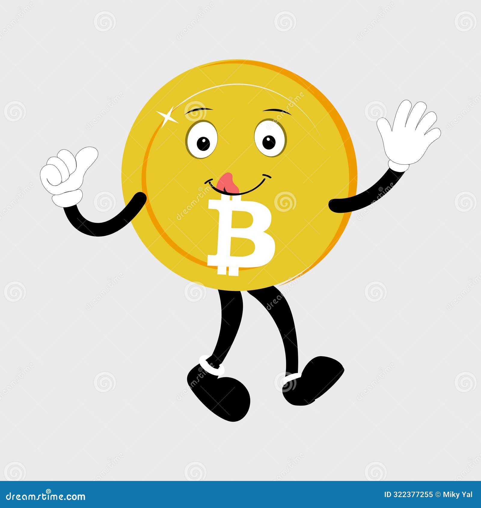 Bitcoin Crypto Currency Character Design Mascot, Gestures of Cute ...