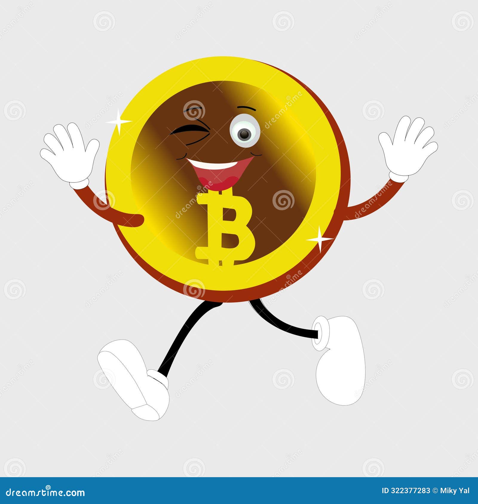 Bitcoin Crypto Currency Character Design Mascot, Gestures of Cute ...