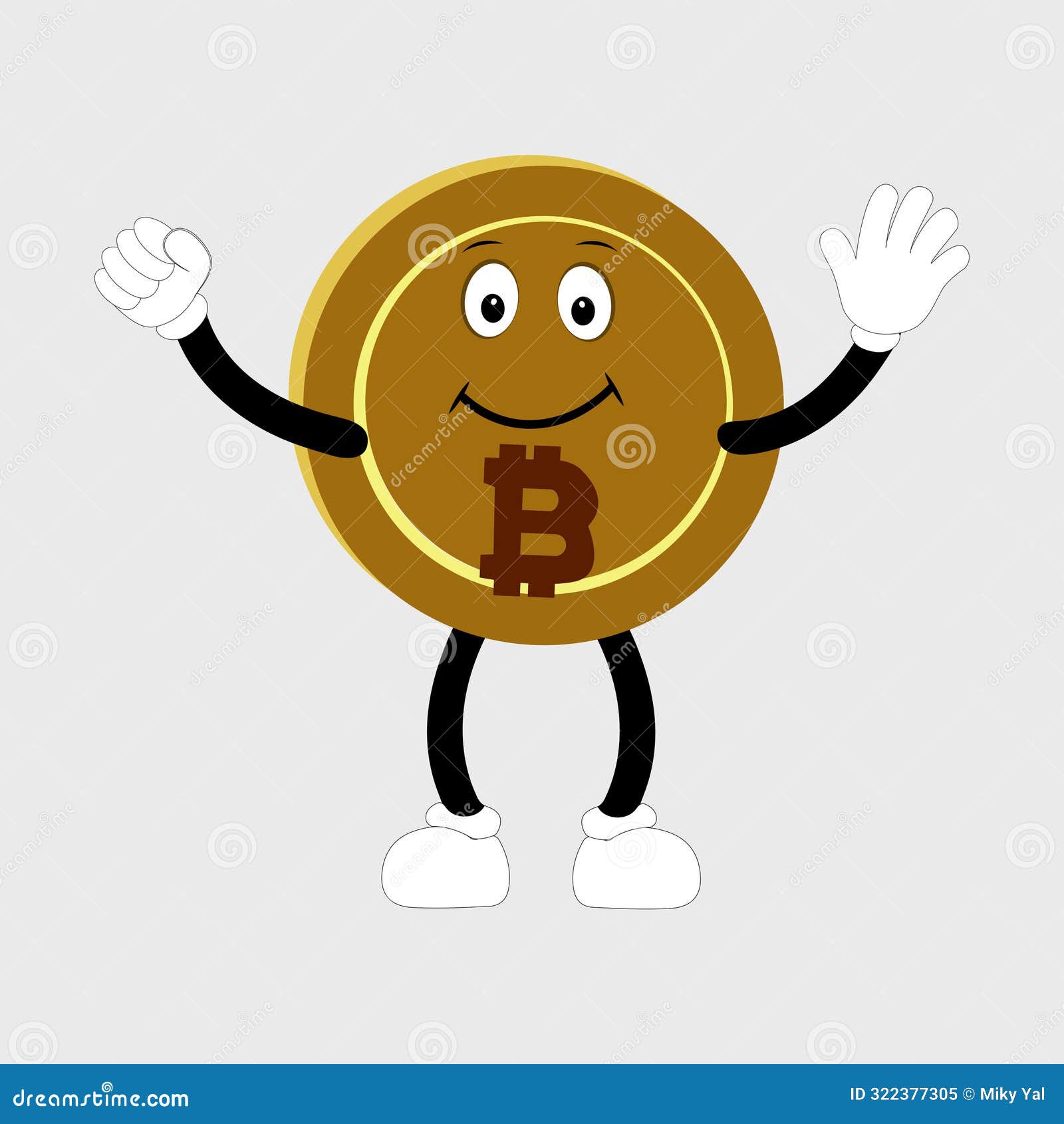 Bitcoin Crypto Currency Character Design Mascot, Gestures of Cute ...