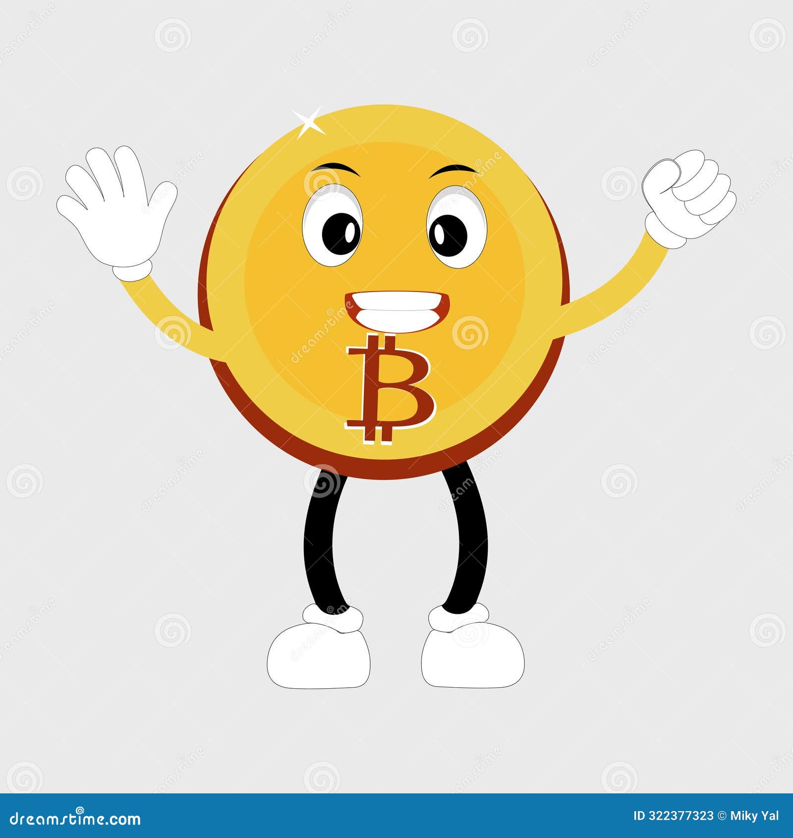 Bitcoin Crypto Currency Character Design Mascot, Gestures of Cute ...