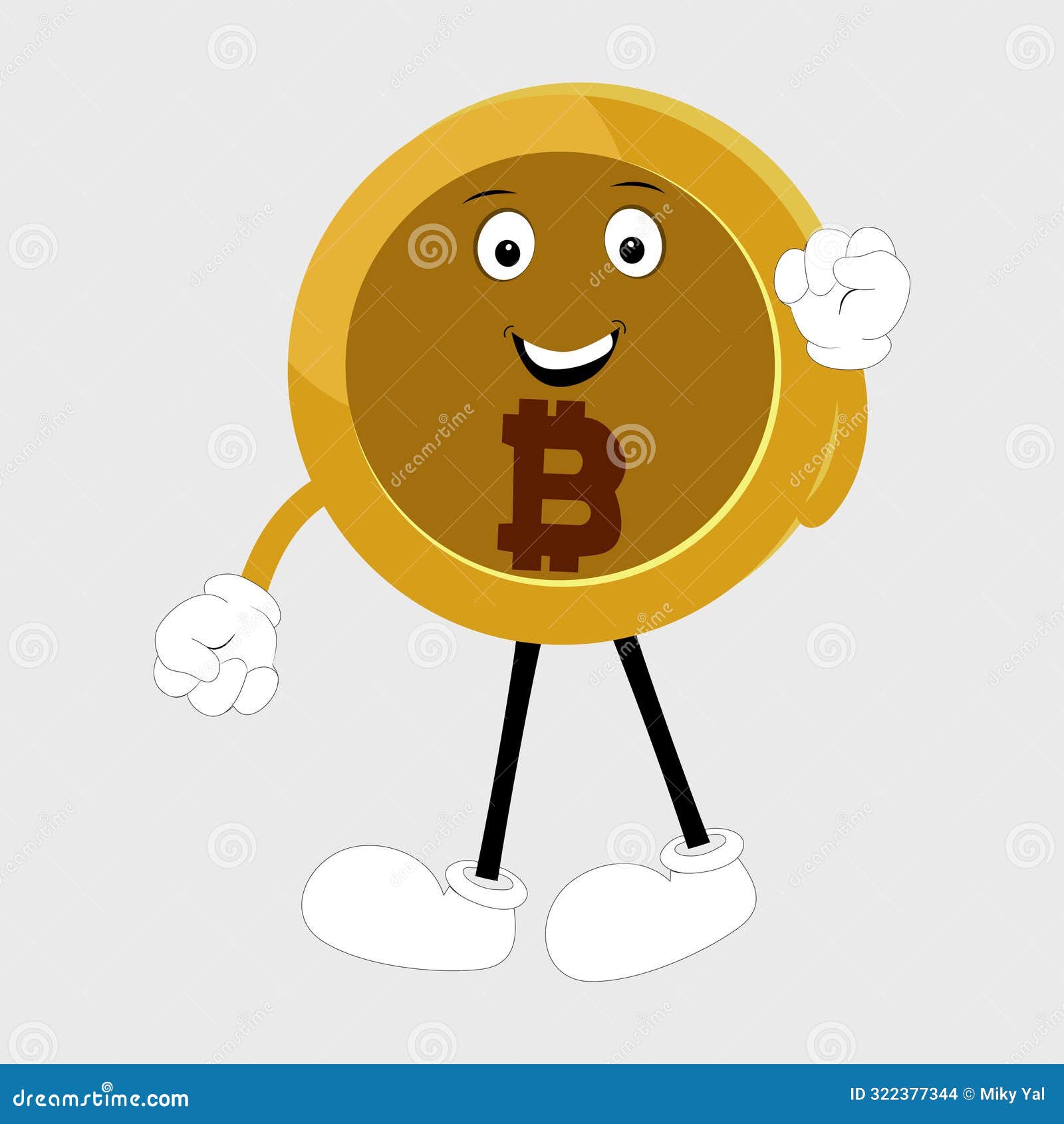 Bitcoin Crypto Currency Character Design Mascot, Gestures of Cute ...