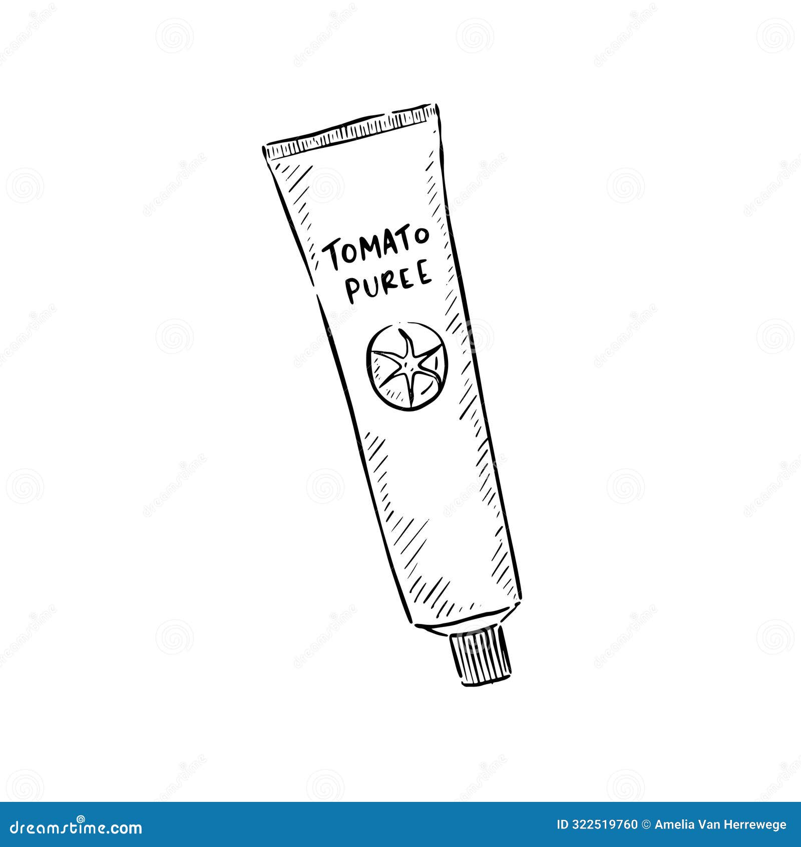 Tomato Puree Illustration in Paste Tube Stock Vector - Illustration of ...