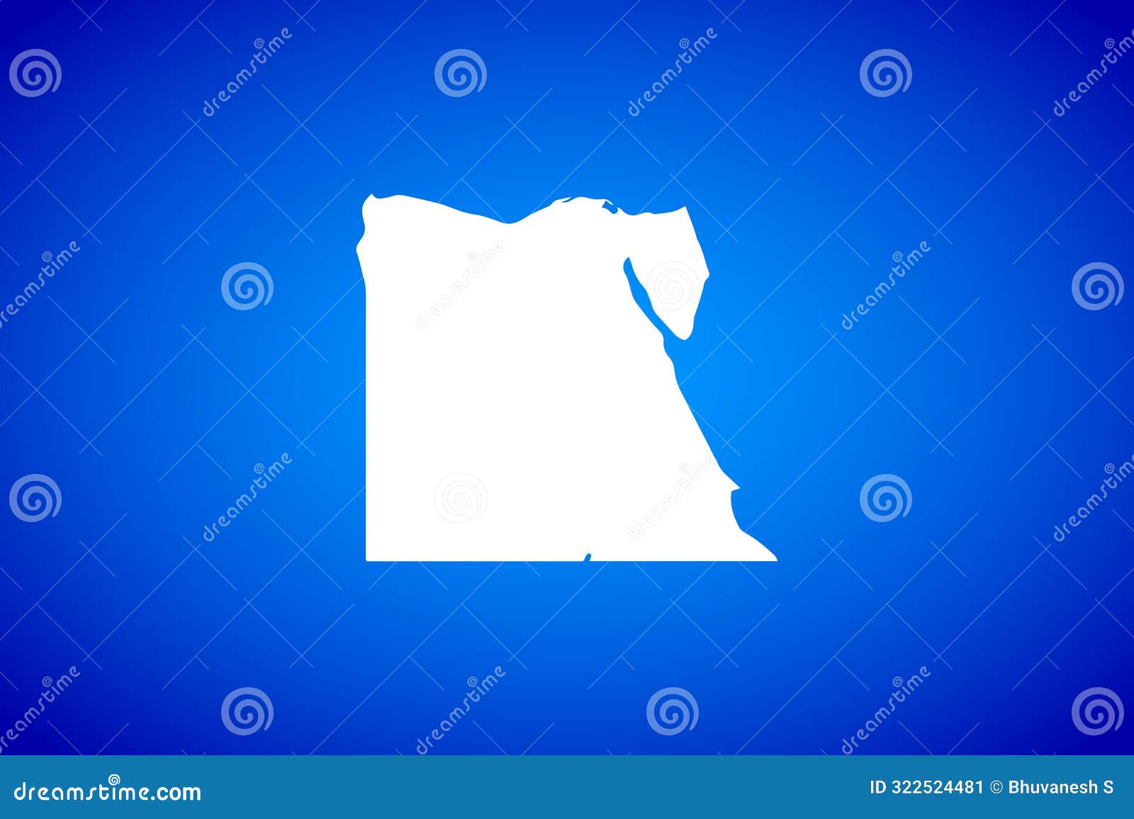 White Map Isolated on Blue Background Design Concept of Country Egypt ...