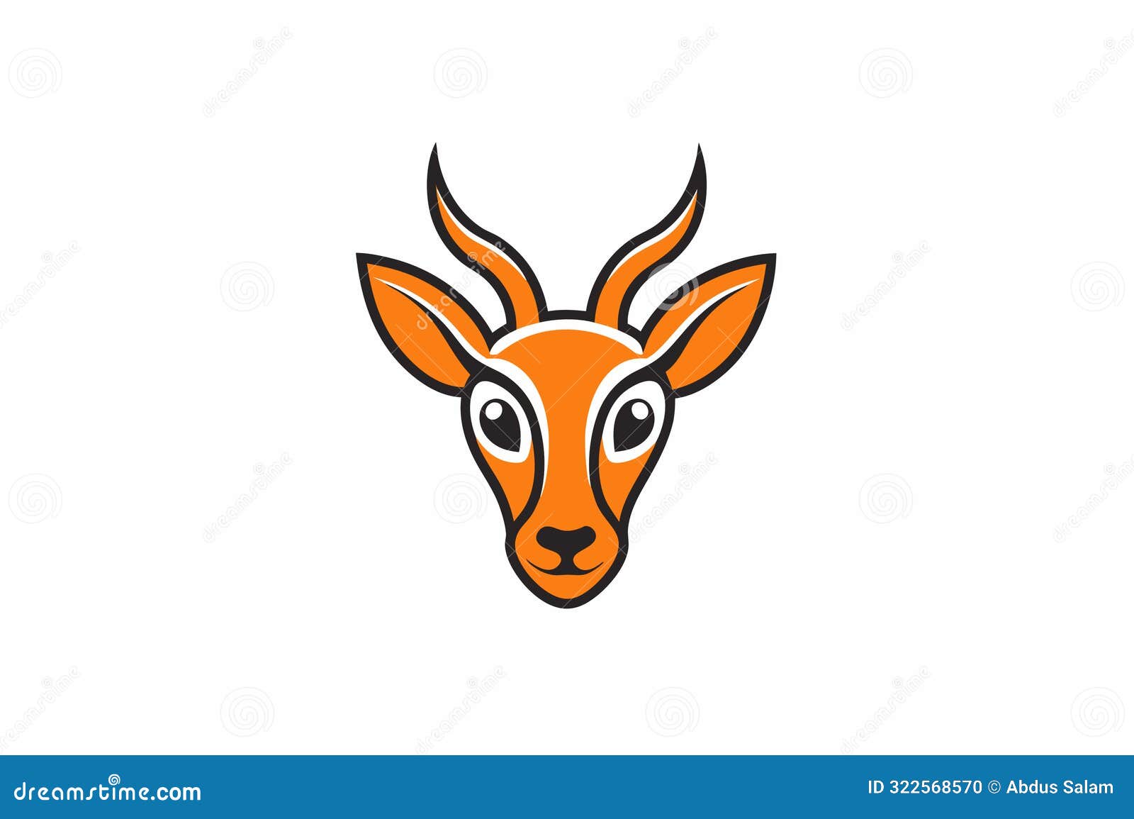 A Set Of Gazelle Head Logo Vector | CartoonDealer.com #323165937