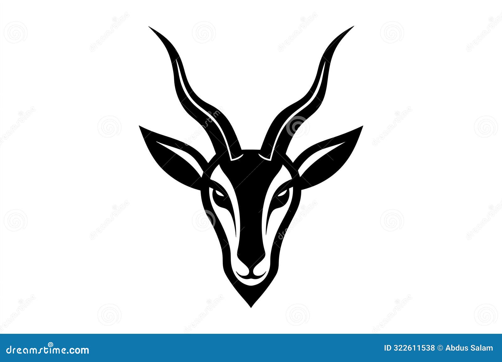 Gazelle Head Logo Vector stock vector. Illustration of abstract - 322611538