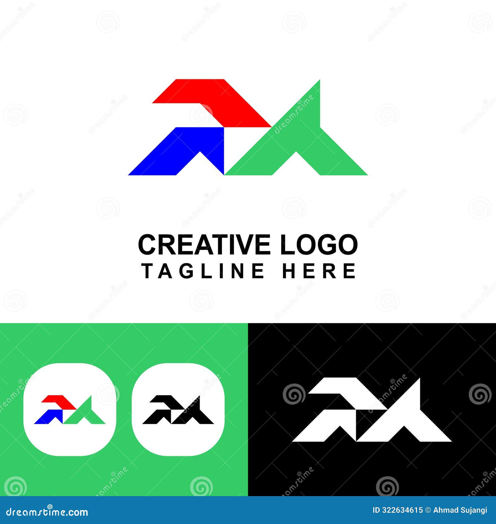 Creative and Modern RA Logo Graphics Stock Vector - Illustration of ...