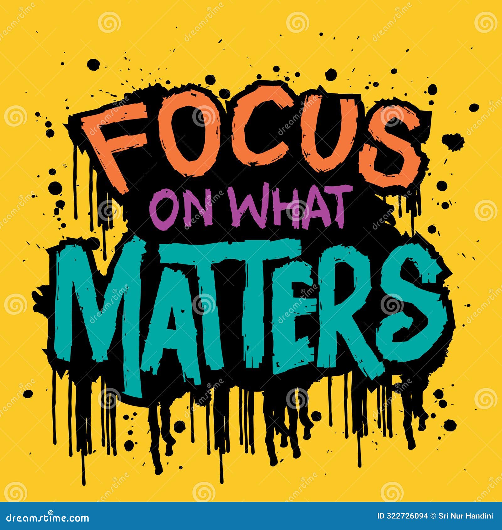 FOCUS on the MATTERS. Inspiring Creative Motivation Quote Stock Vector ...