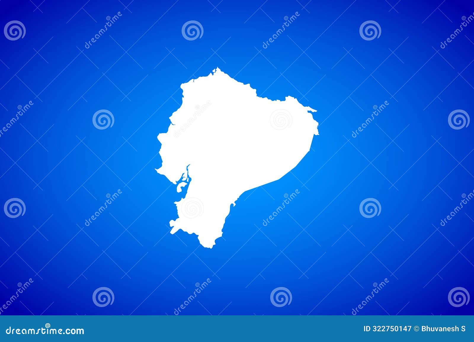 Set Of Isolated Ecuador Maps With Regions. Isolated Borders ...