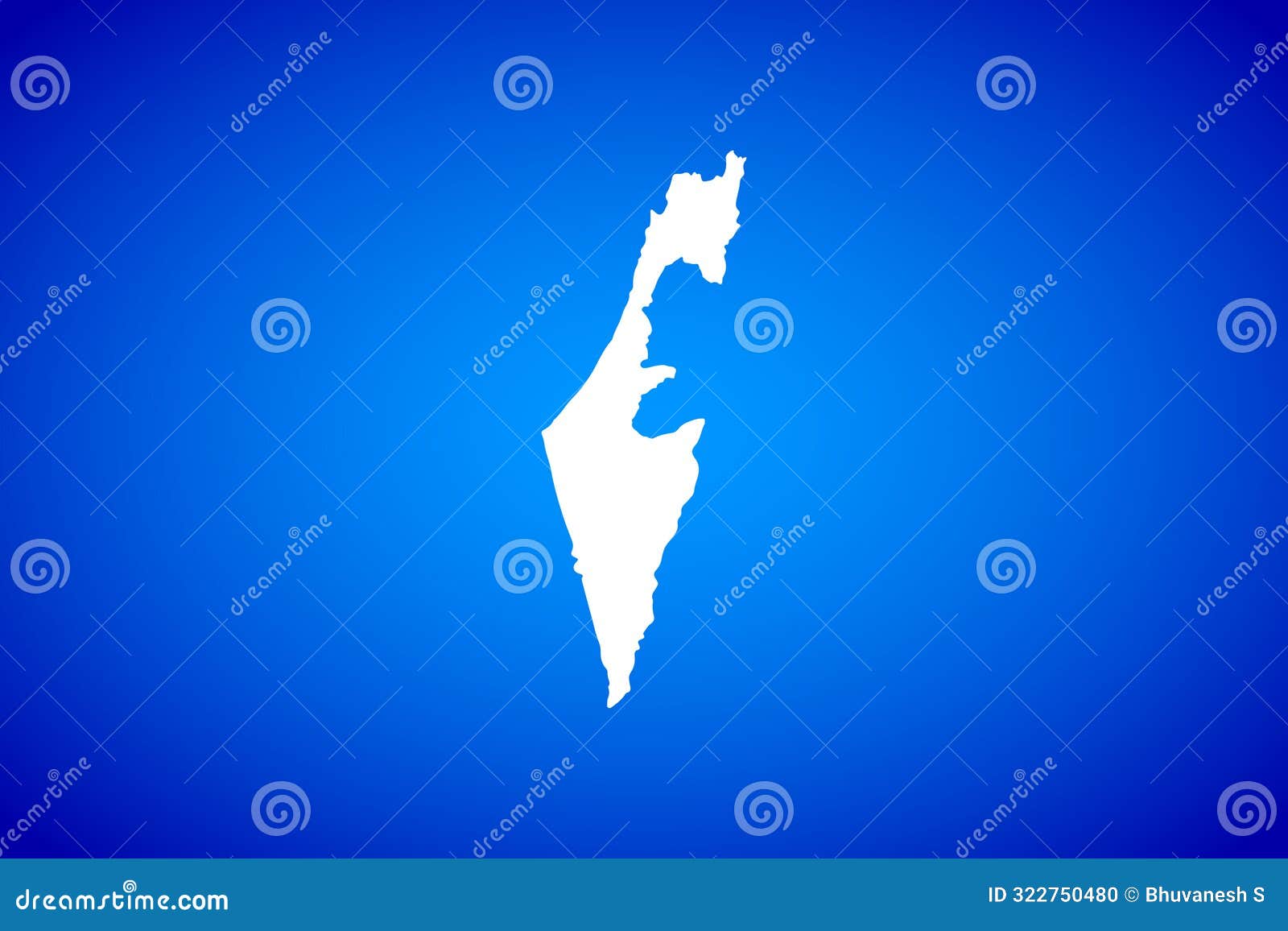 White Map Isolated on Blue Background Design Concept of Country Israel ...