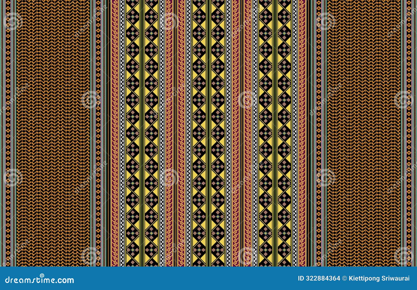 Tribal Striped Seamless Pattern. Aztec Geometric Vector Background ...