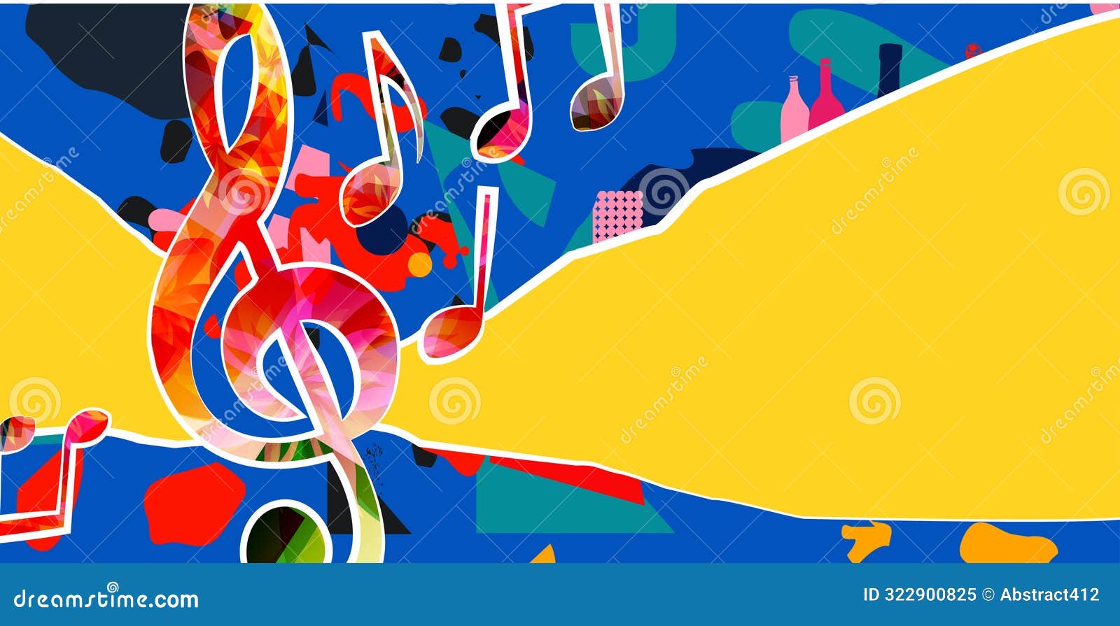 Musical Background, Play and Download Music Concept Stock Vector ...