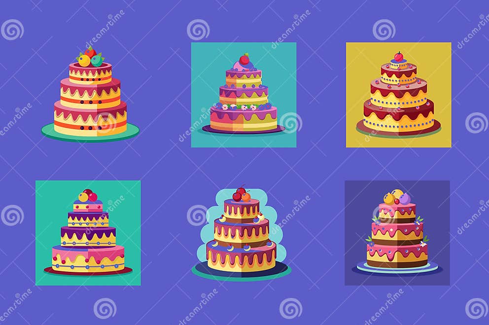 Large Two Tiered Cake Vector File Stock Vector - Illustration of vector ...