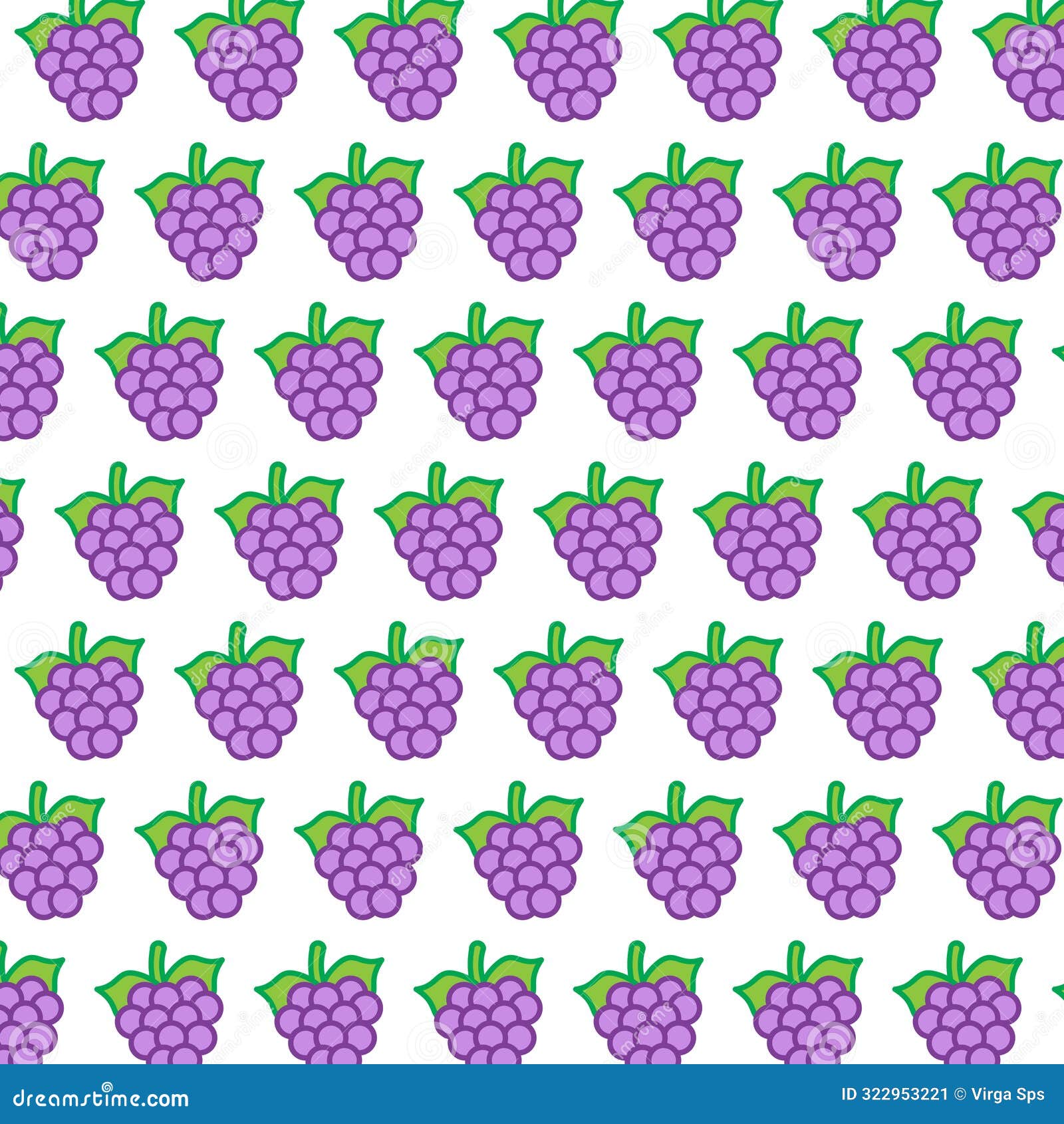 Purple Grape Pattern with Simple Design Stock Vector - Illustration of ...