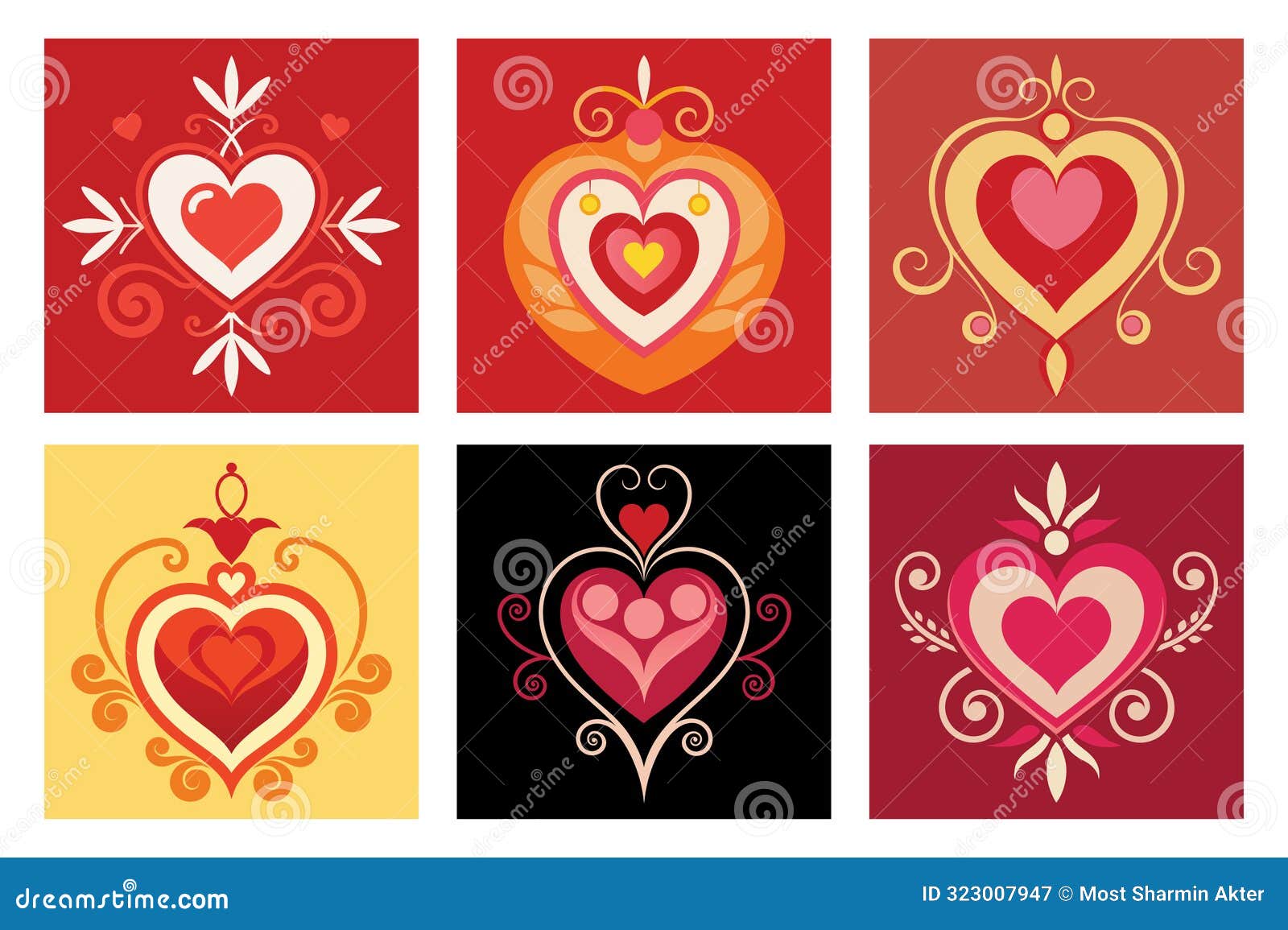 Stunning Back Tattoo Vector Illustration Collection. Stock Vector ...