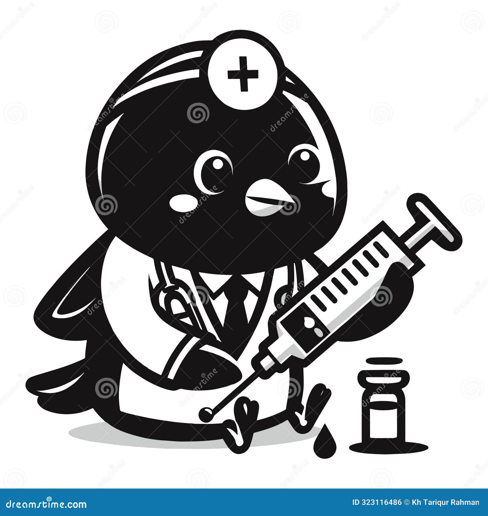 Adorable Doctor Bird Silhouette Vector Stock Vector - Illustration of ...