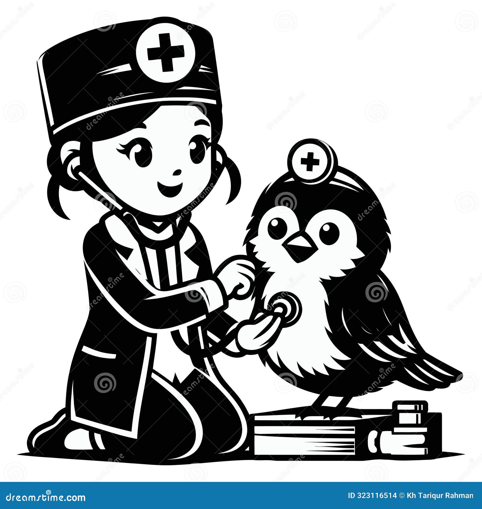 Adorable Doctor Bird Silhouette Vector Stock Vector - Illustration of ...