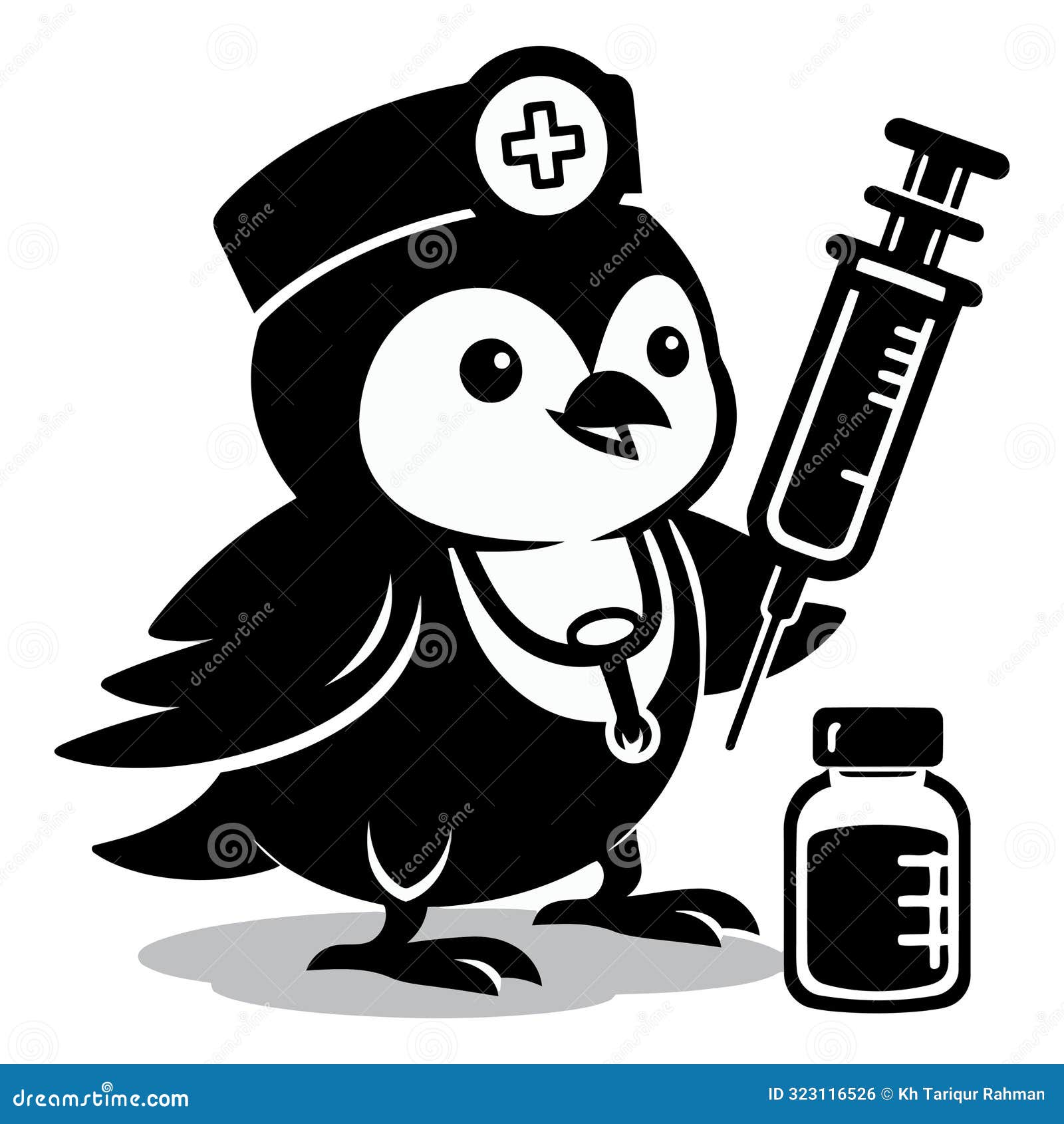 Adorable Doctor Bird Silhouette Vector Stock Vector - Illustration of ...