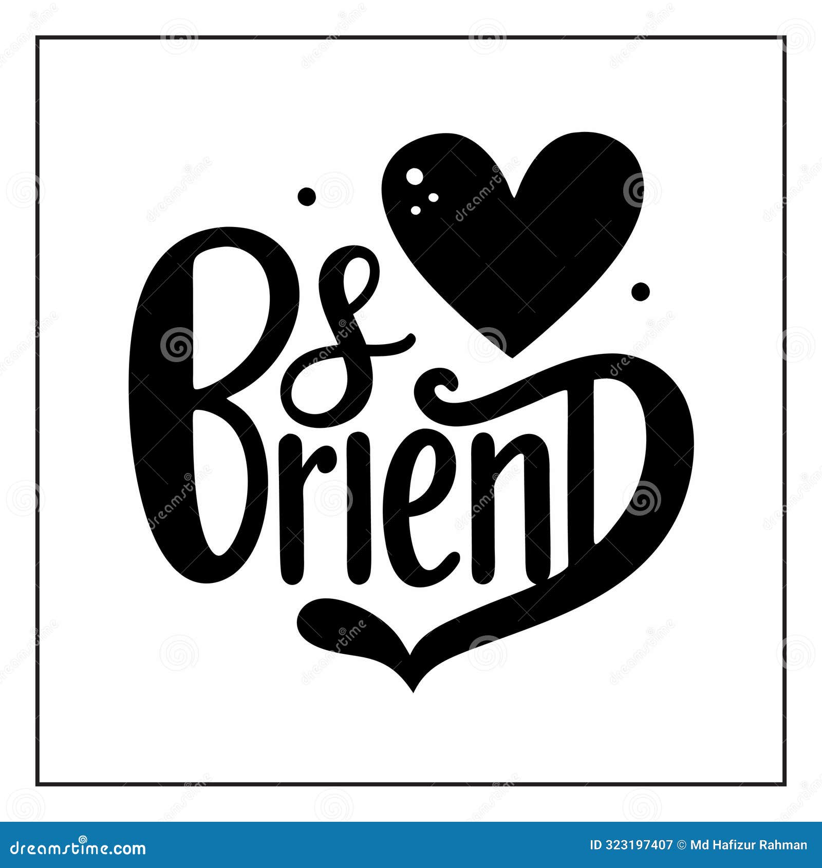 Best Friend Vector Art Illustration with Love Icon Stock Vector ...