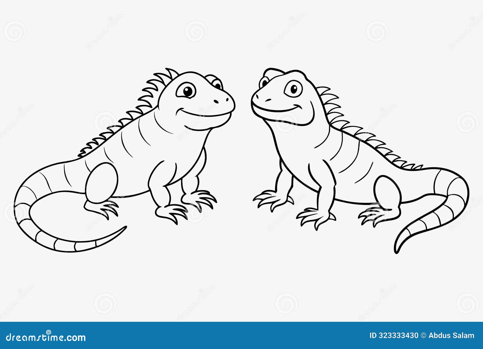 Cute Iguana Vector Art Illustrations Stock Vector - Illustration of ...