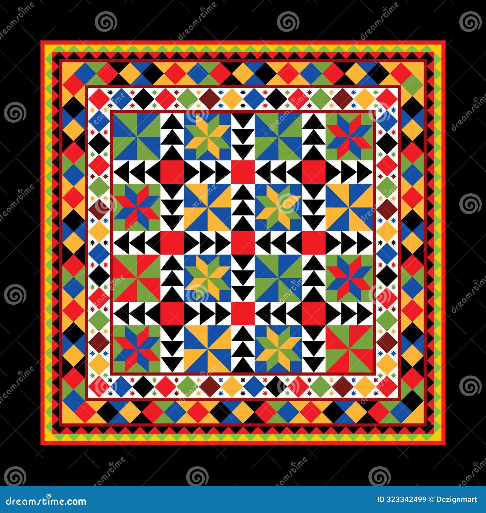 Colorful Traditional Sindhi Rilli, Stock Vector - Illustration of ...